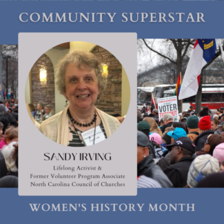 Community Superstar: Sandy Irving - NC Council of Churches
